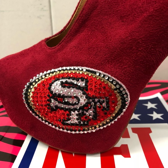 NFL | Shoes | The Crusader Heel Nfl Red Nib High Heel | Poshmark